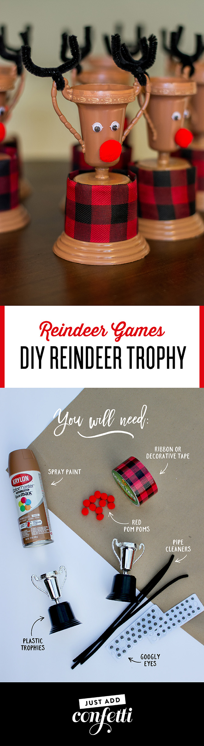 DIY Reindeer Trophy - Just Add Confetti